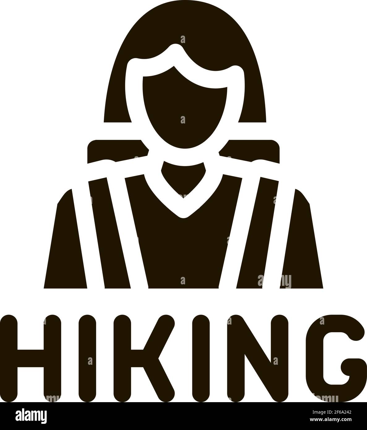 hiking woman icon Vector Glyph Illustration Stock Vector Image & Art ...
