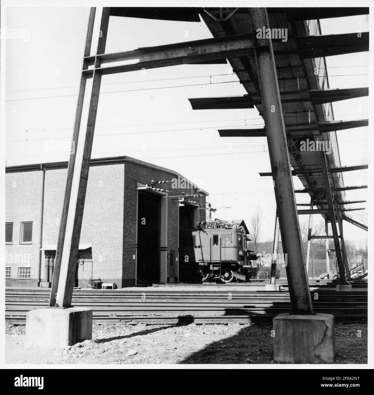 Maintenance hall at Sävenäs Stock Photo - Alamy