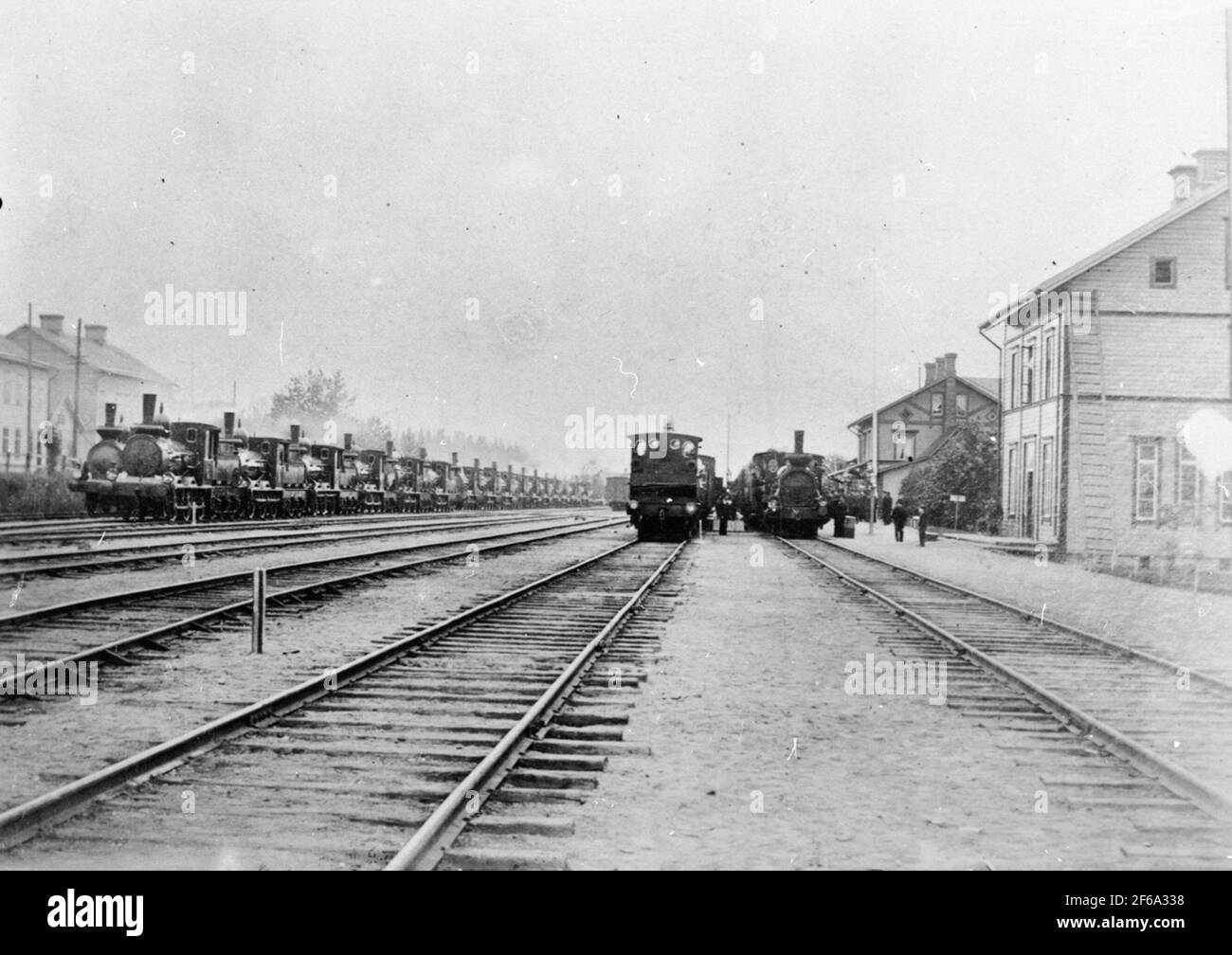 Långsele's railway station was used in 1886 Stock Photo - Alamy