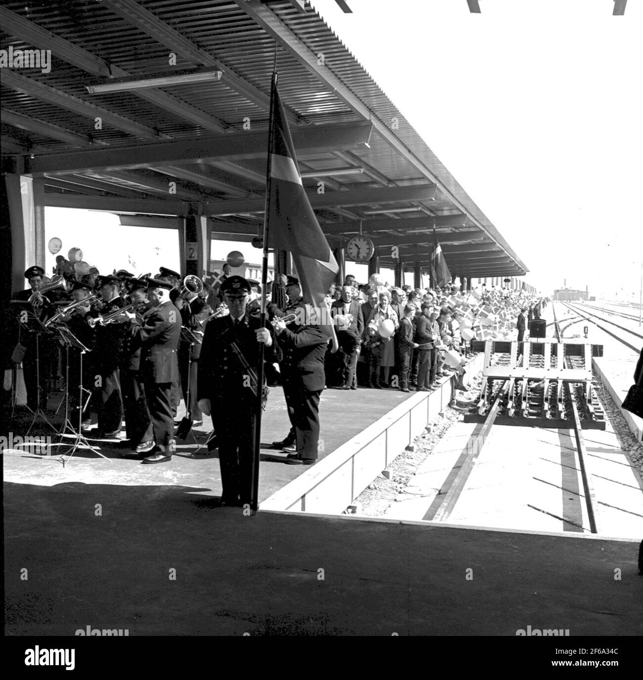 Inauguration of the "bird road line" between Rodbyhavn, Lolland ...