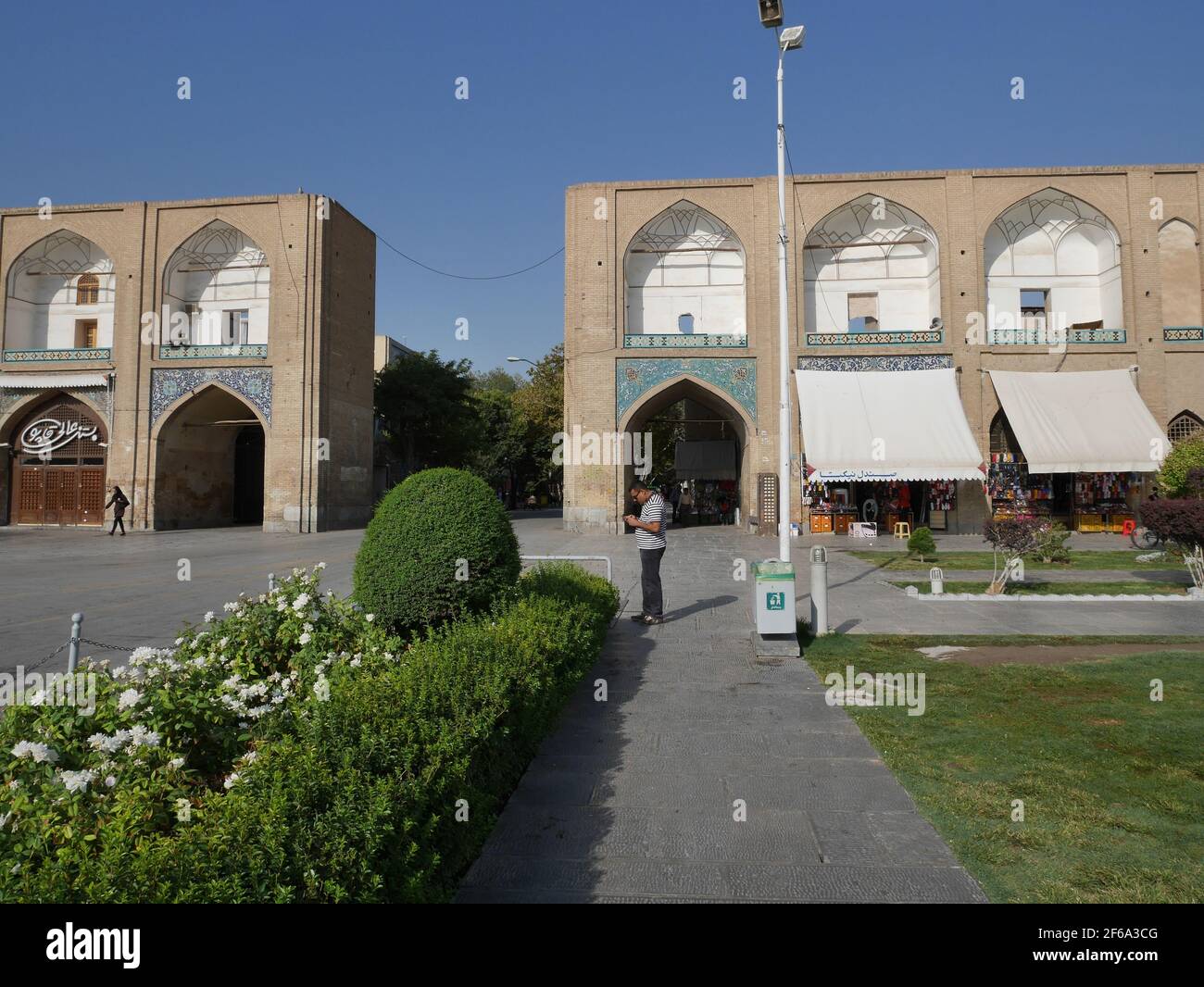 isfahan, iran - march 18, 2016: photo in the street of isfahan city ...