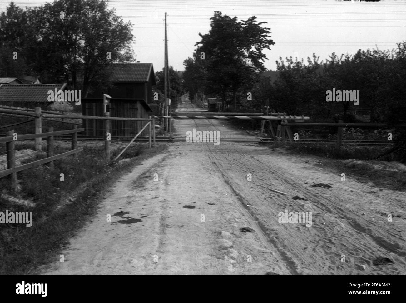 Road transition with Fällbom Stock Photo - Alamy