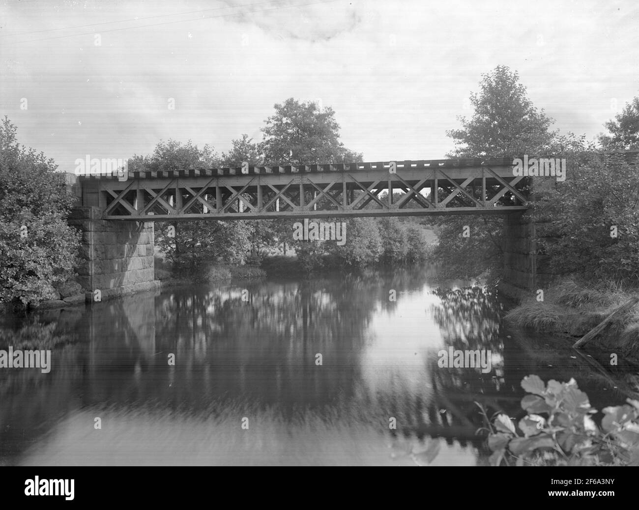 Bridge over Häggån, Fritsla Stock Photo - Alamy