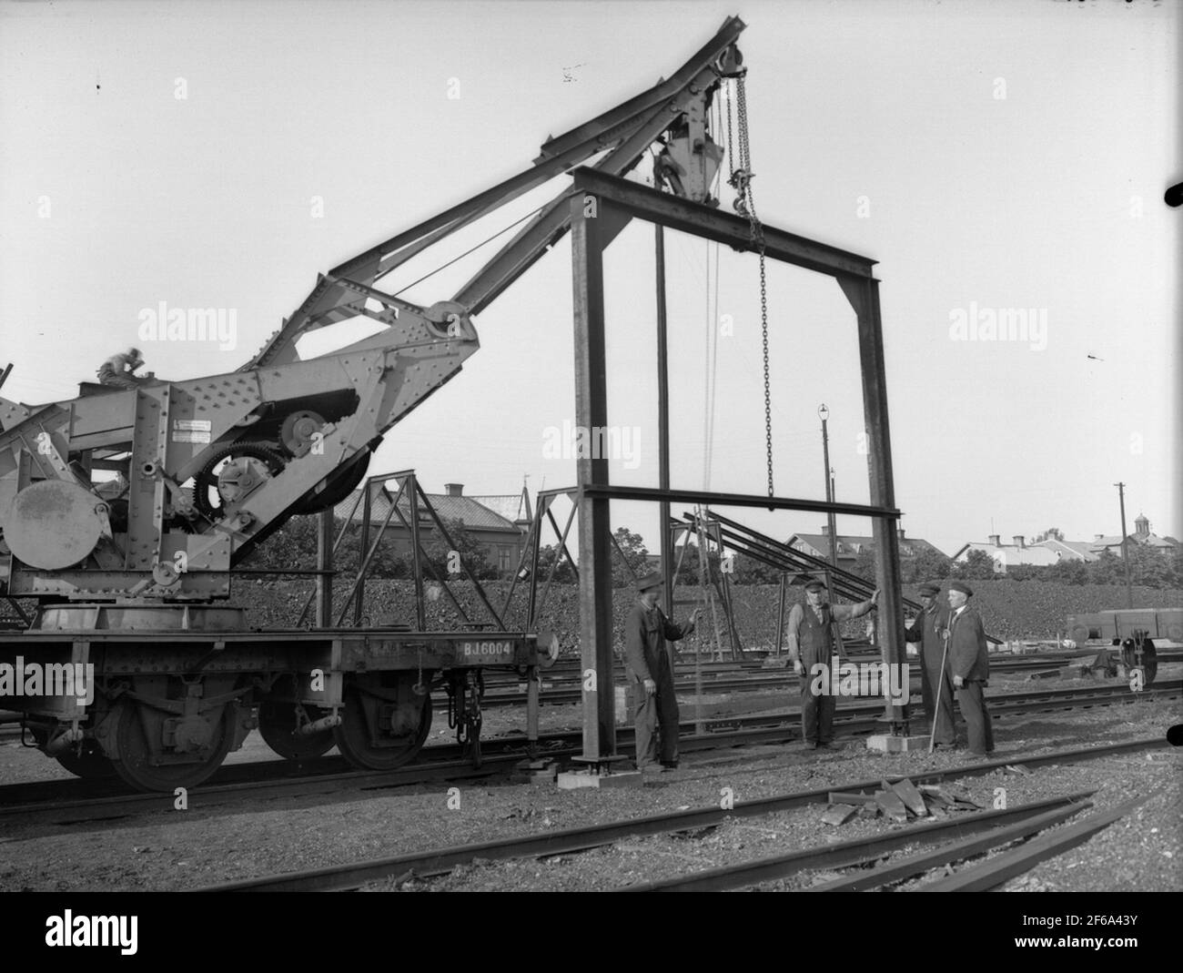 New coal bridge during workbj 6004kol bridge in Åmål Revs 1967 Stock ...