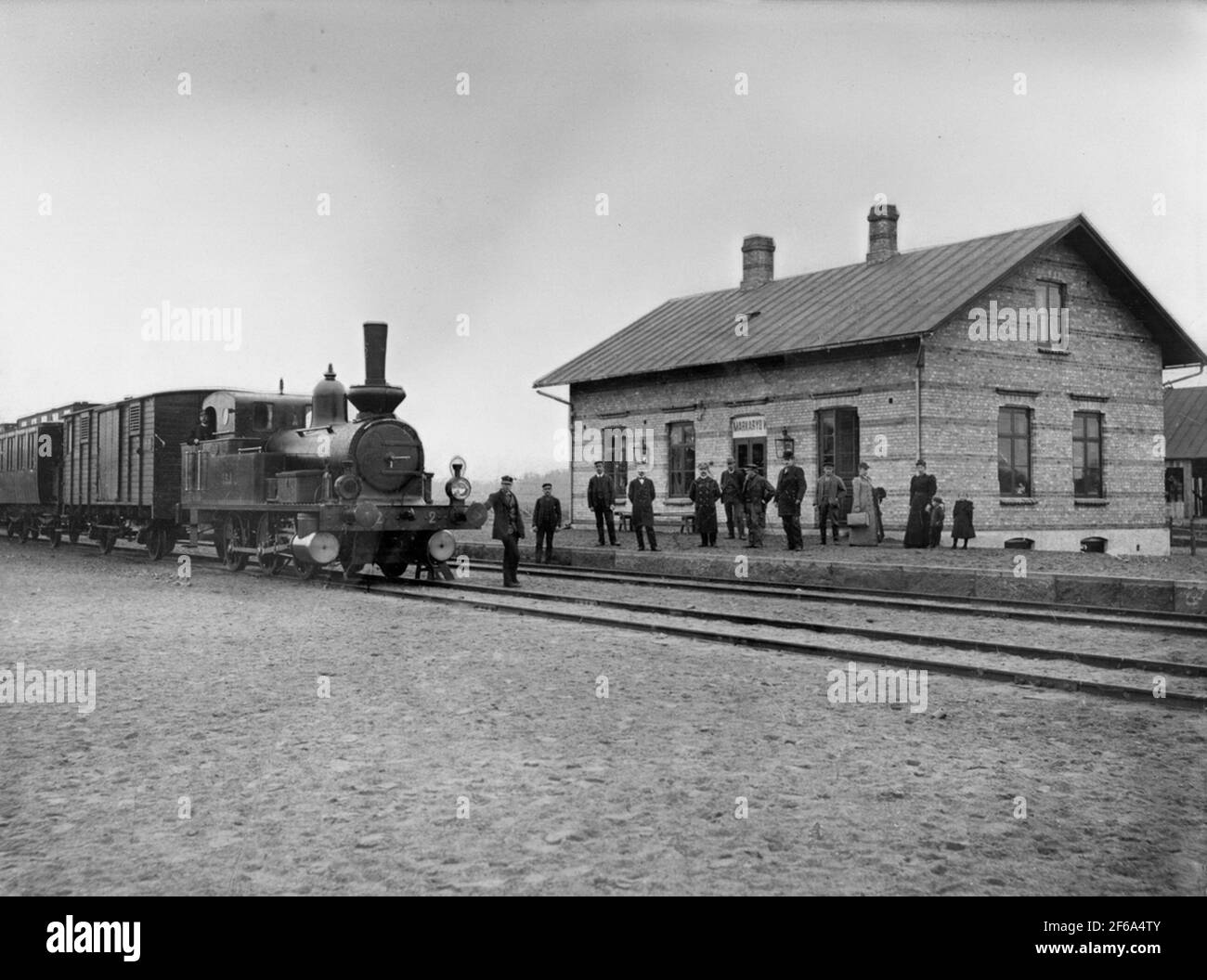 Markaryd West Station, Skåne - Småland's railway, SSJ Lok 2 by train ...