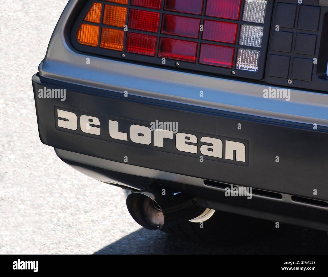 DeLorean sports car bumper detail Stock Photo - Alamy