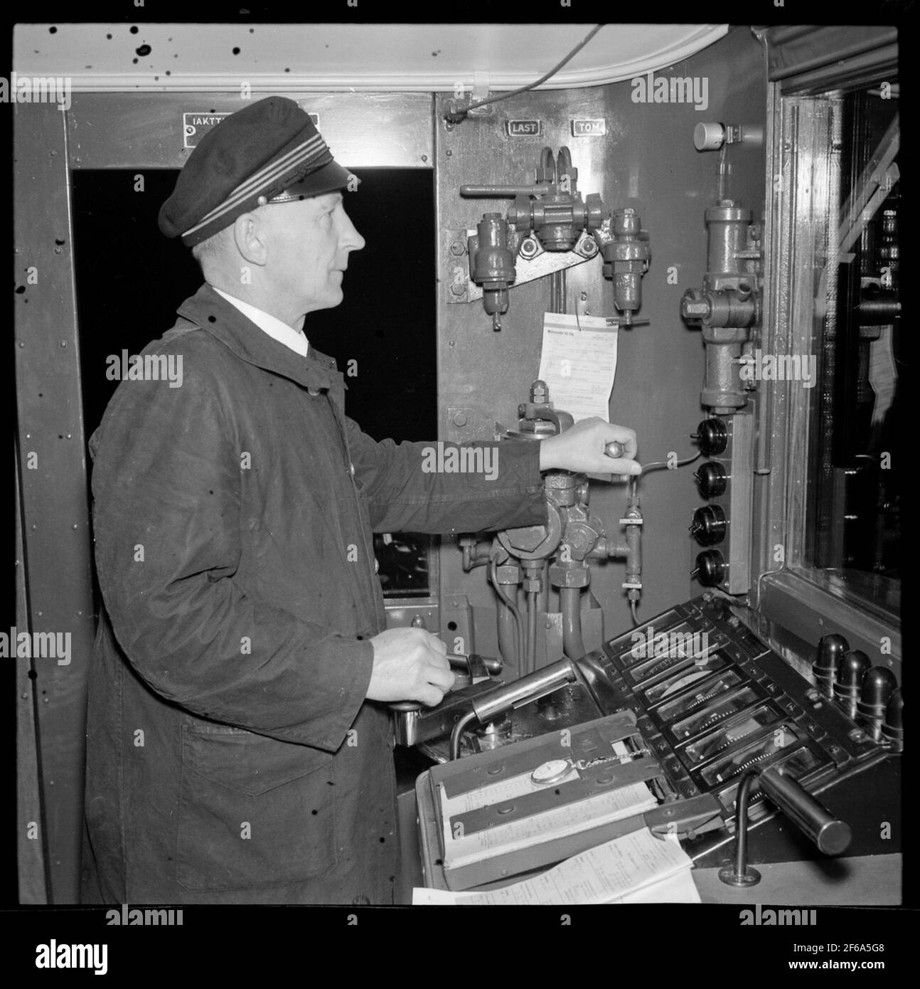 Train drivers at work Stock Photo - Alamy