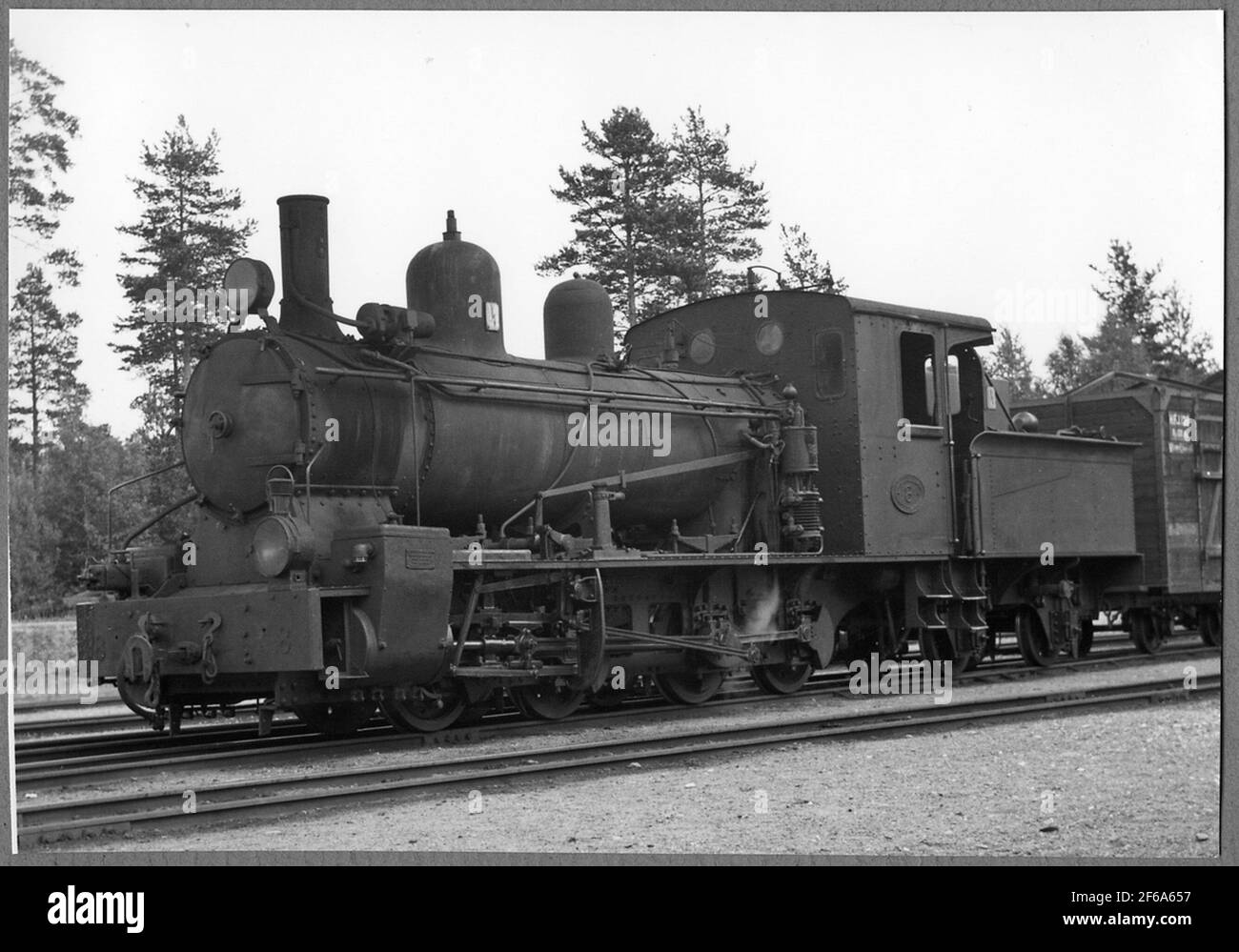 Hällefors - Fredriksberg rail, HFJ Lok 8, HFJ freight wagon 126 Stock ...