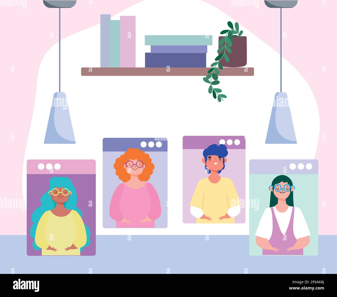 Remotely meeting people stay hi-res stock photography and images - Alamy