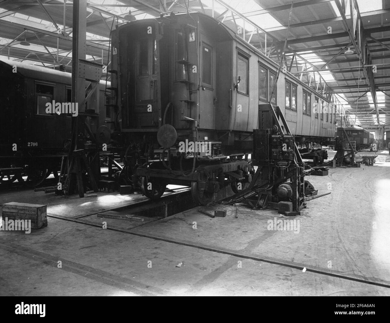Workshop interior, carts under audit Stock Photo - Alamy