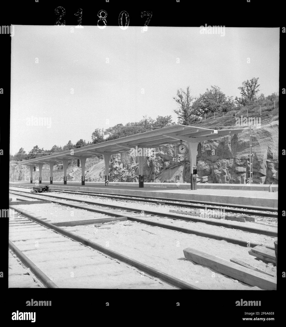 Karlshamn station, platform ceiling Stock Photo - Alamy