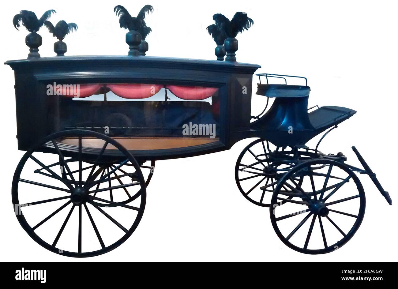 Horse drawn hearse from the 1850's, manufactured by the Cunningham ...