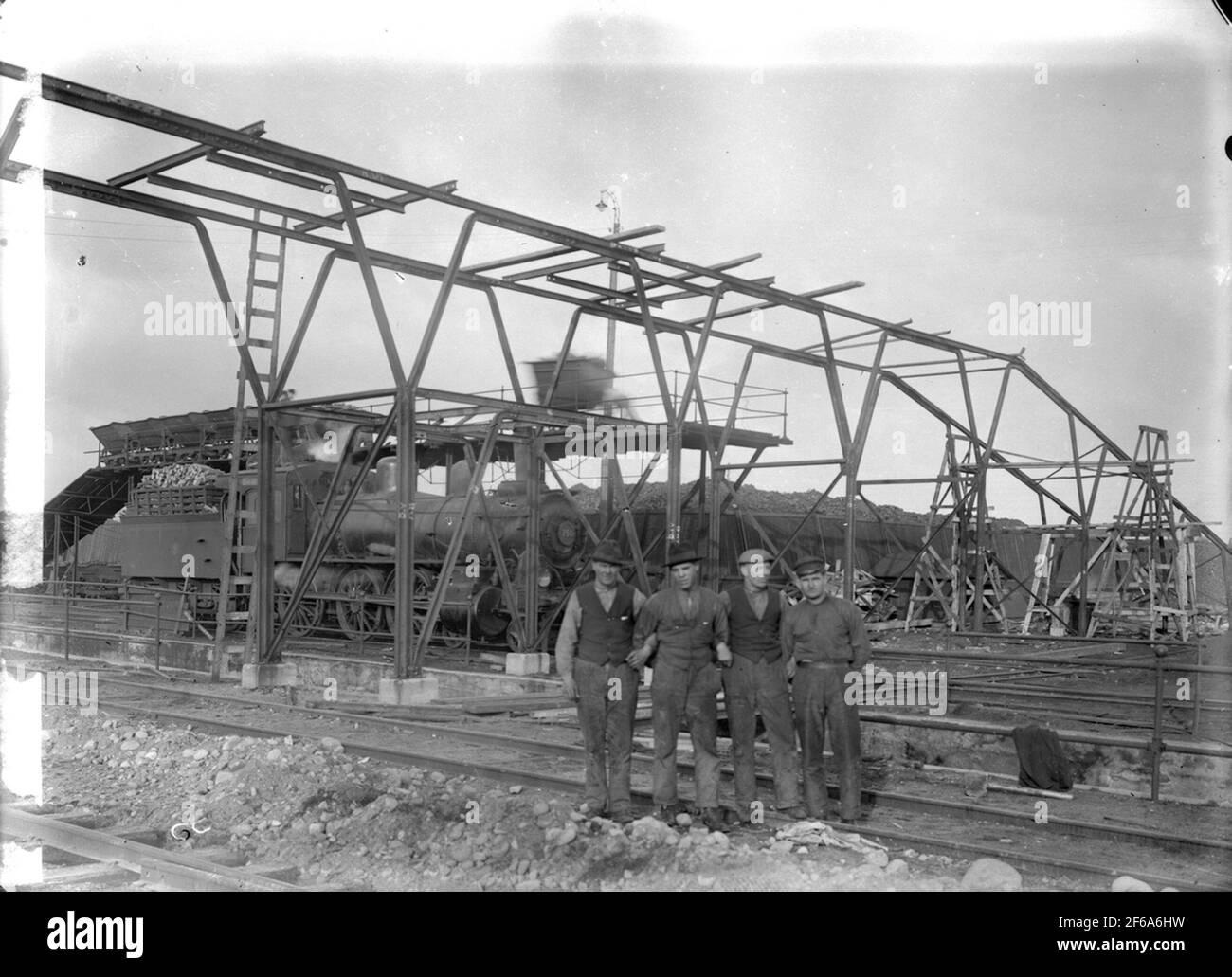 Building of footbridge Stock Photo - Alamy