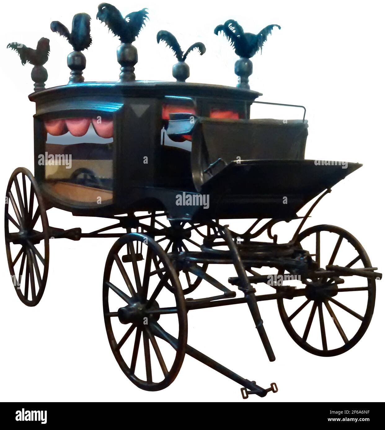 Horse drawn hearse from the 1850's, manufactured by the Cunningham ...