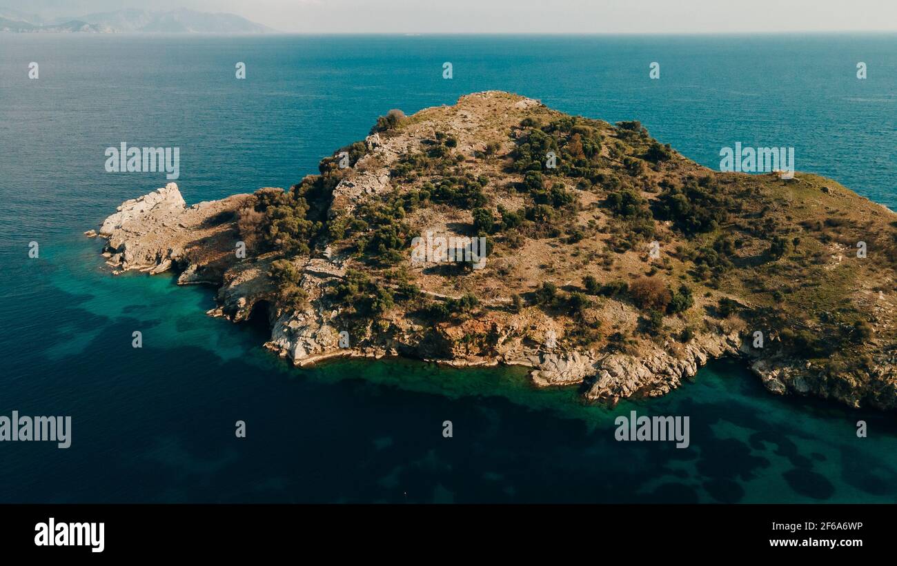aerial view of Baba Adasi in Mugla, Turkey. High quality photo Stock ...