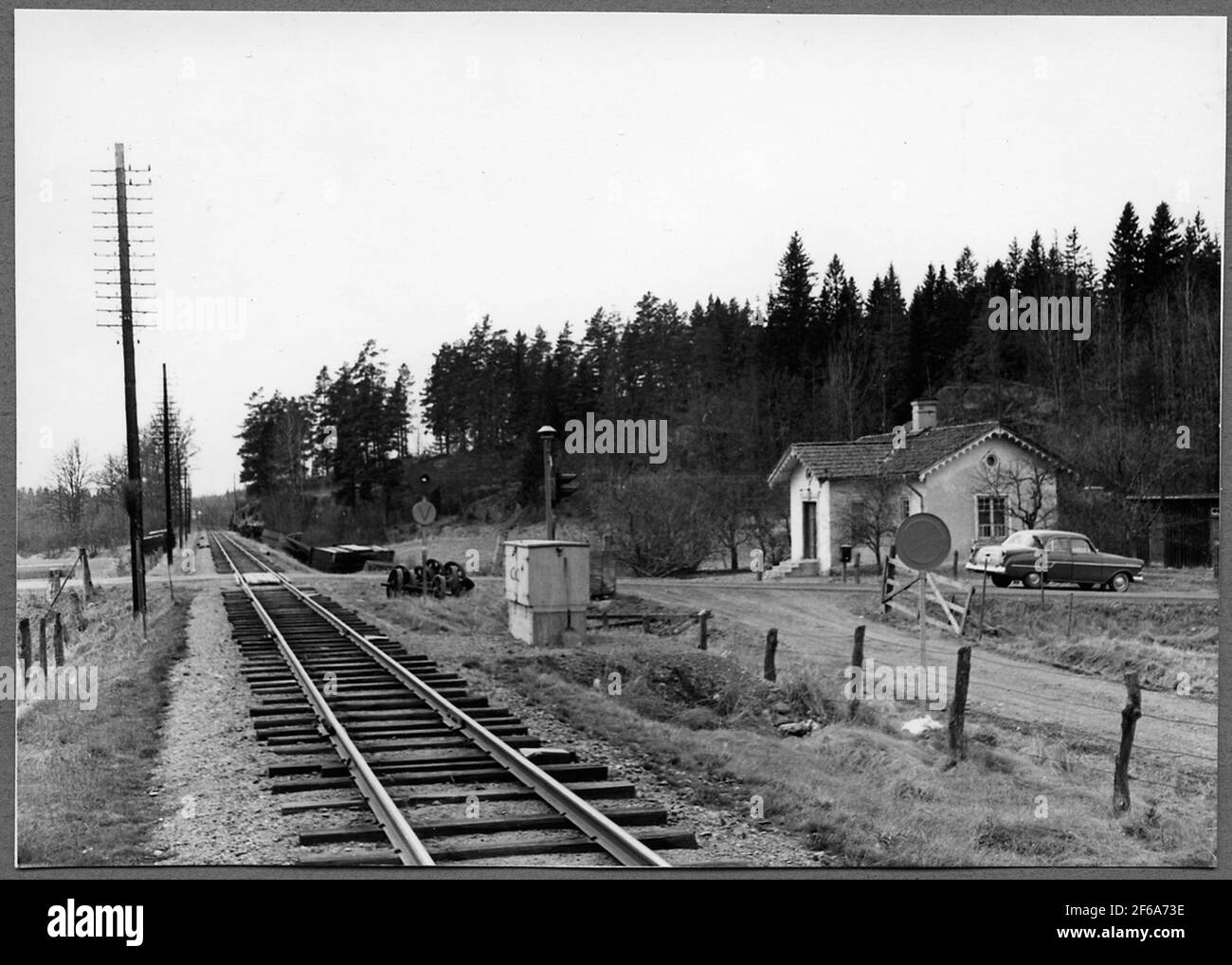 Railway transition at the banquet cabin on the line between åtvidaberg ...