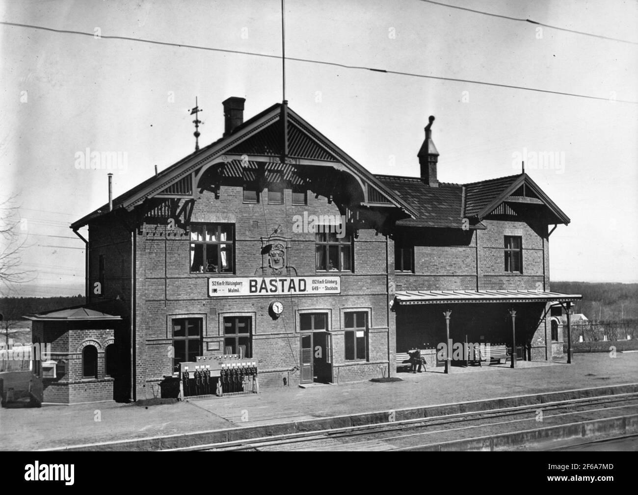 Båstad Southern railway station Stock Photo - Alamy