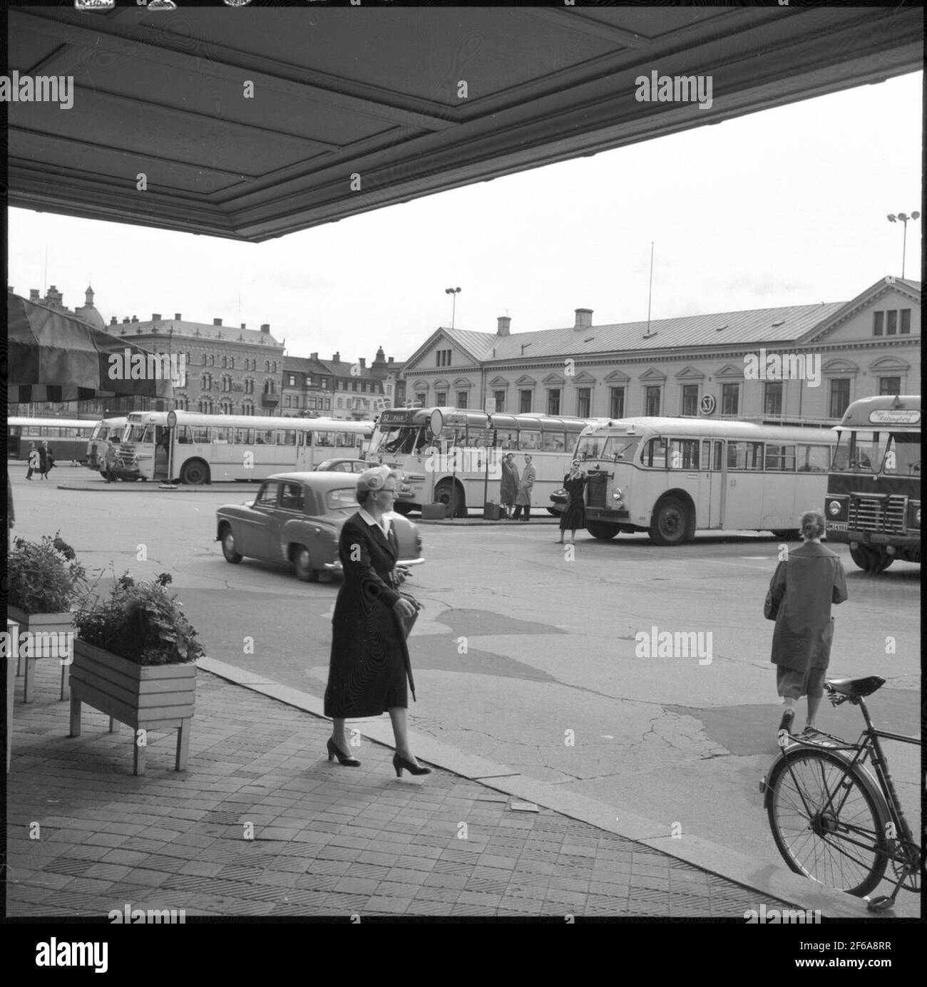 Helsingborg. View for the core, bus square Stock Photo - Alamy