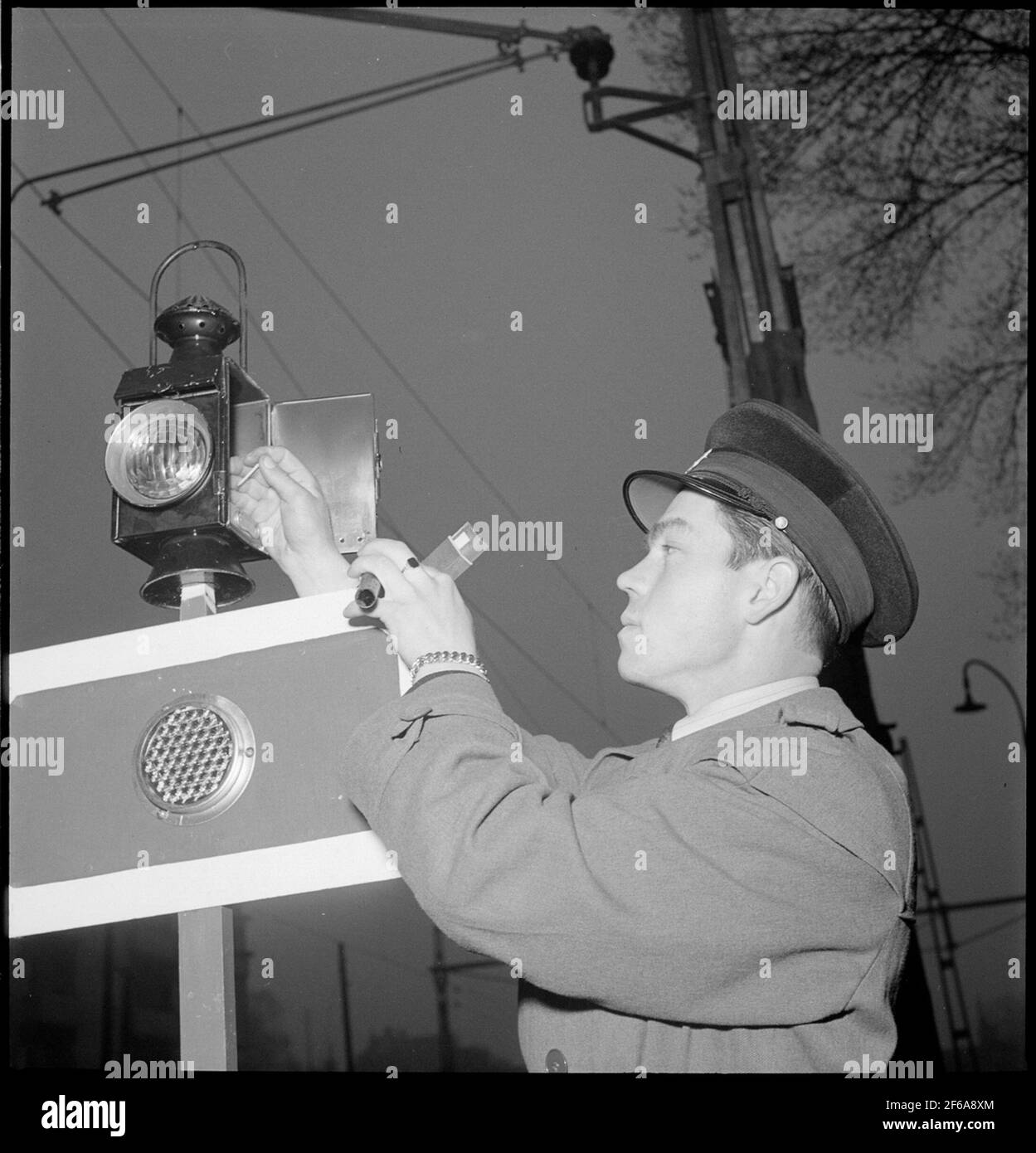 Station staff teeth lantern Stock Photo - Alamy