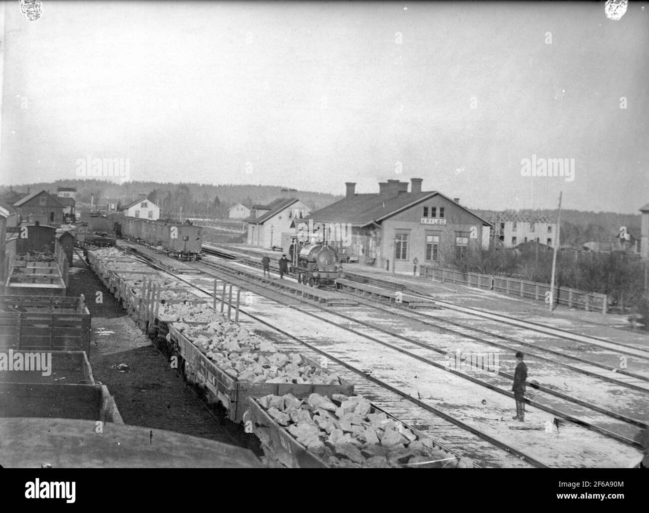 The station in Krylbo Stock Photo - Alamy