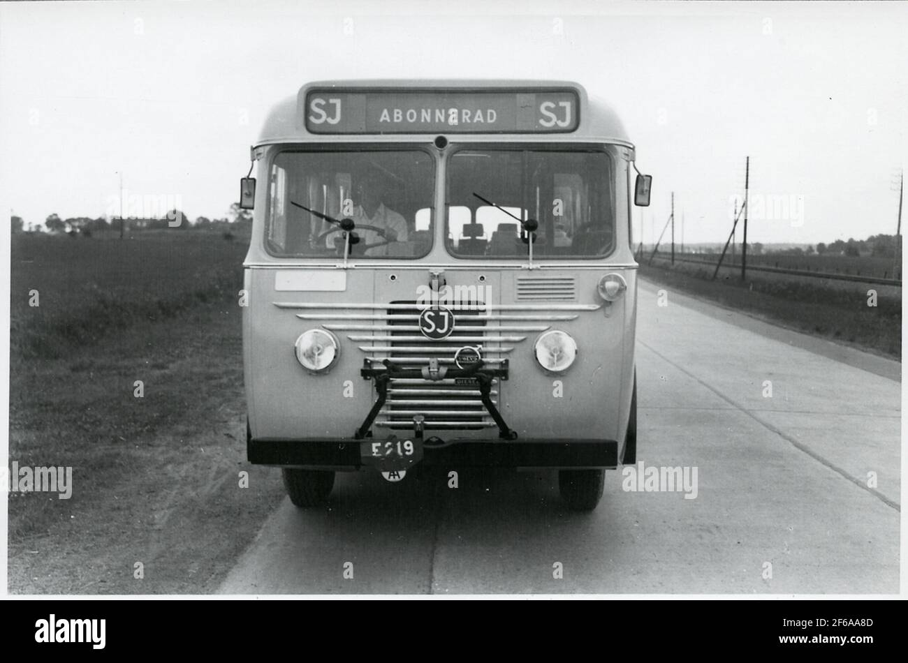 State Railways, SJ Bus with Driver Stock Photo - Alamy