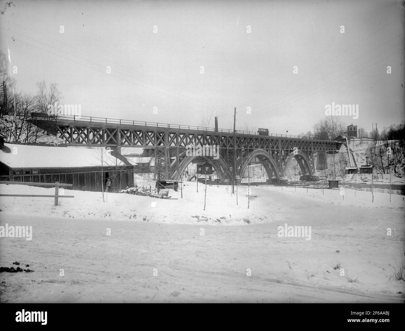 Bridge over nors elf Stock Photo - Alamy