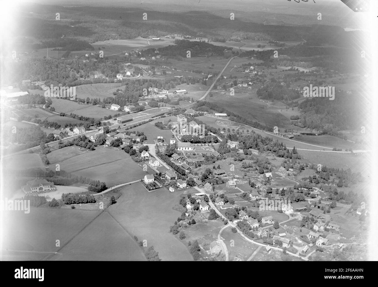 Aerial view of Fritsla station Stock Photo - Alamy