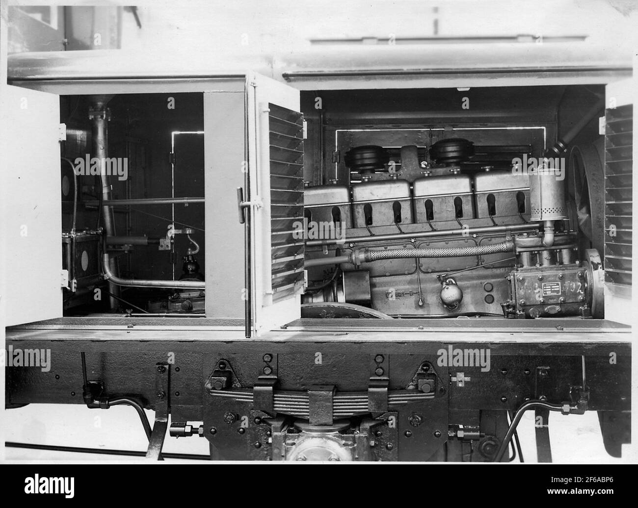 The machinery in locomotor Stock Photo - Alamy