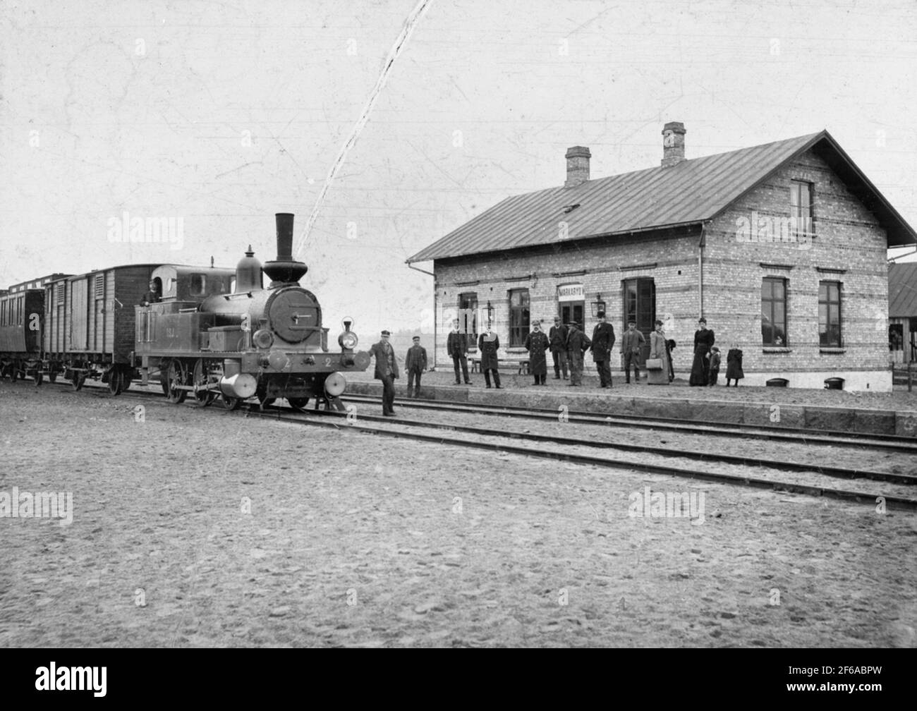 Markaryd West Station, Skåne - Småland's railway, SSJ Lok 2 by train ...