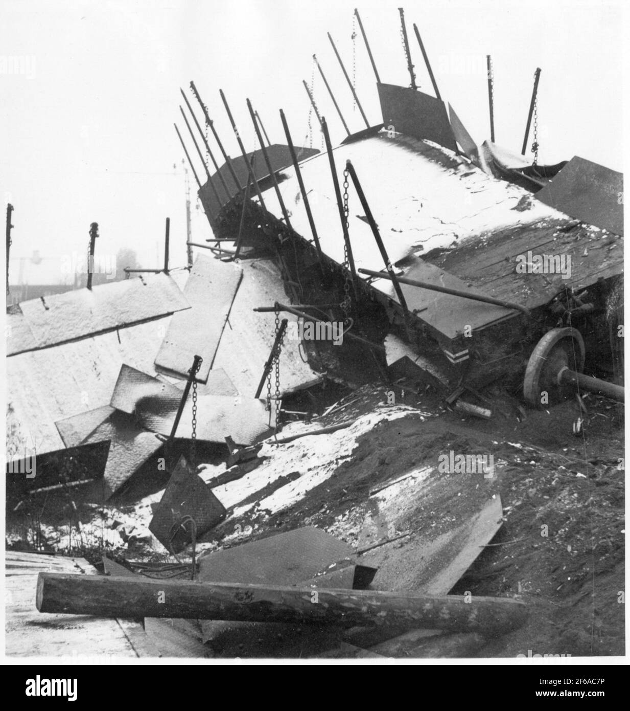 Freight train derailment Black and White Stock Photos & Images - Alamy
