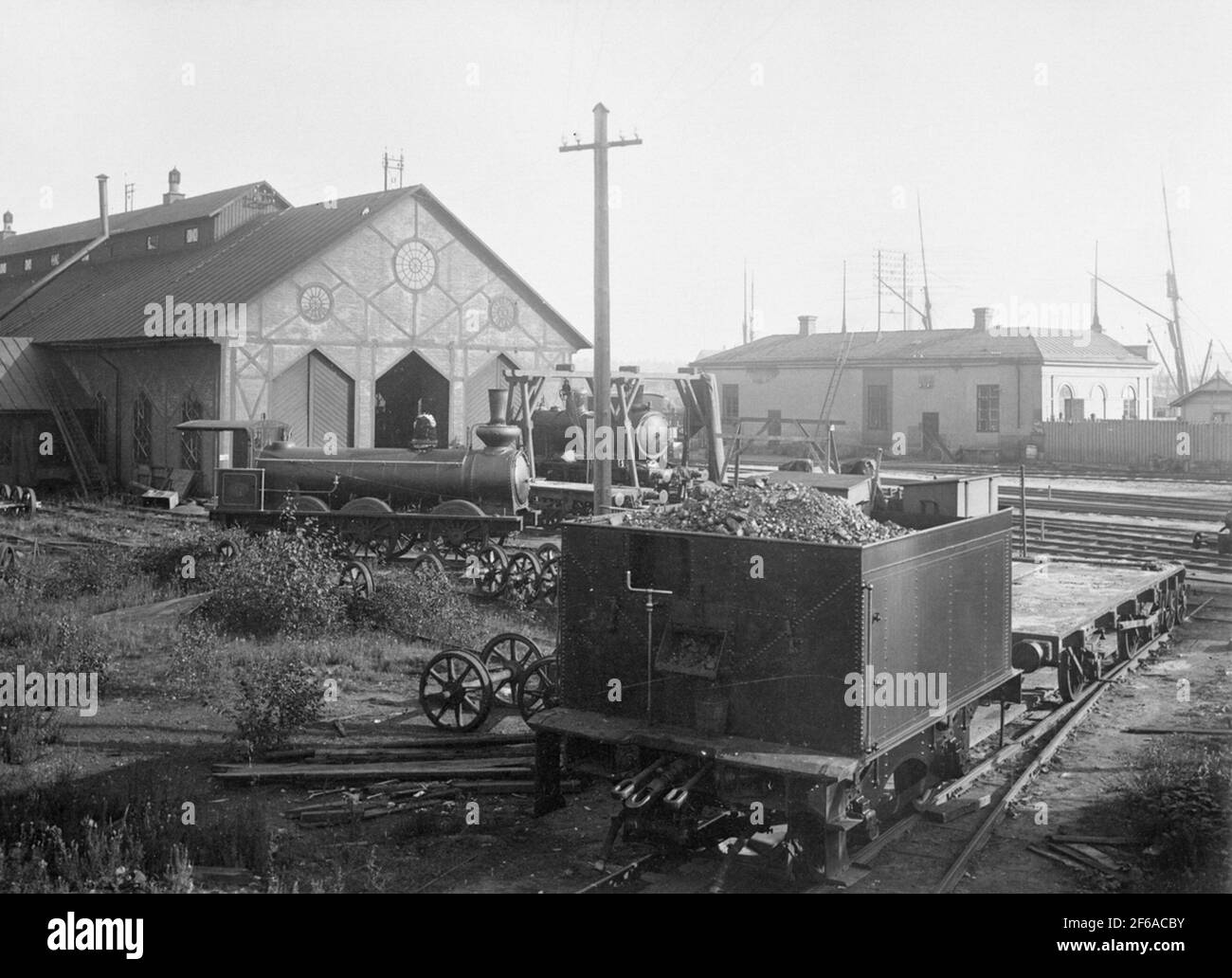 GDJ rep. Workshop, Gefle Norra Station.get-Dala Railway.Gdj E / K 32 ...