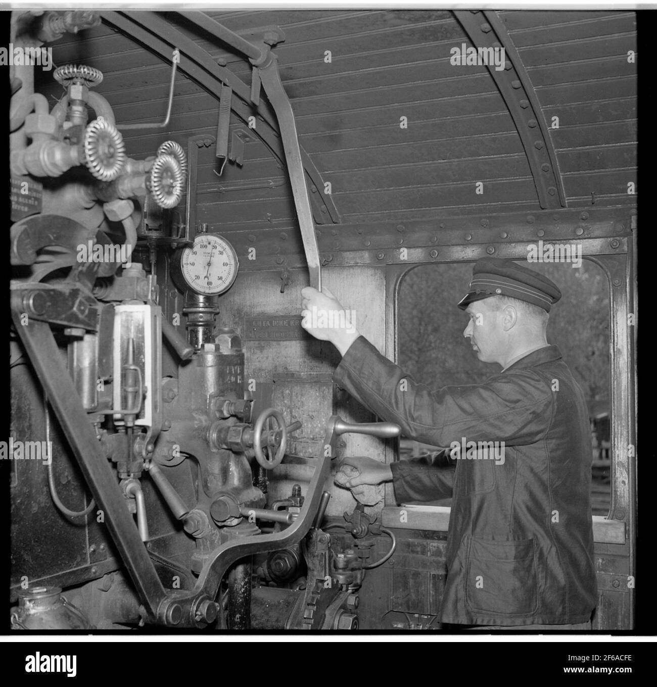Train drivers at work Stock Photo - Alamy