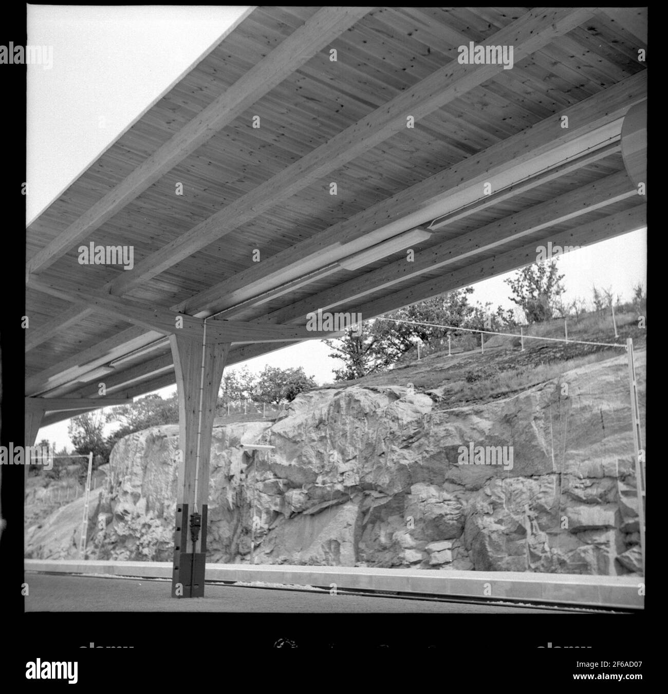 Karlshamn station, platform ceiling Stock Photo - Alamy