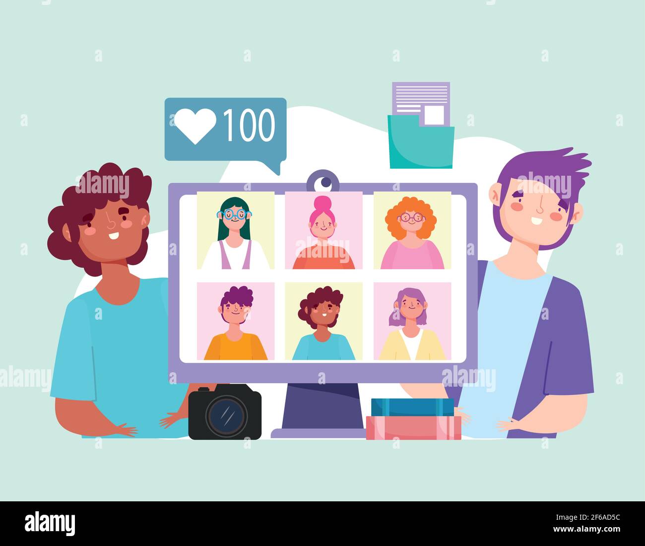 team digital discussion people working Stock Vector Image & Art - Alamy