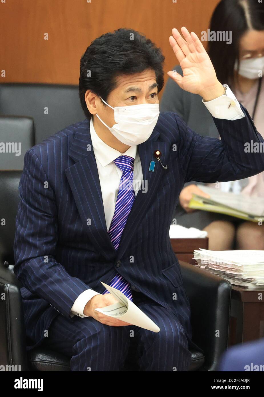 Tokyo, Japan. 31st Mar, 2021. Japanese Health Minister Norihisa Tamura ...