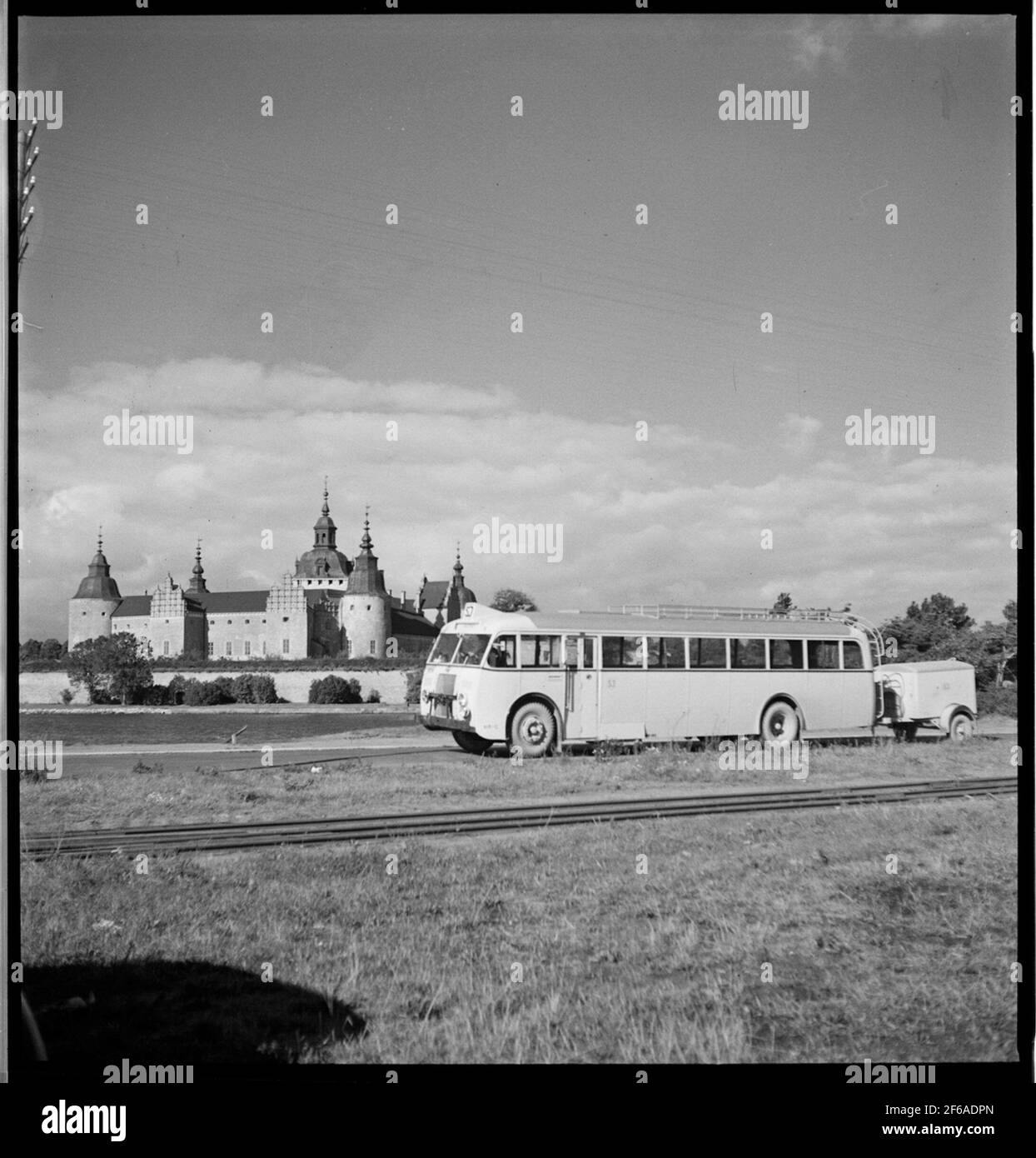 Trailer bus Black and White Stock Photos & Images - Alamy