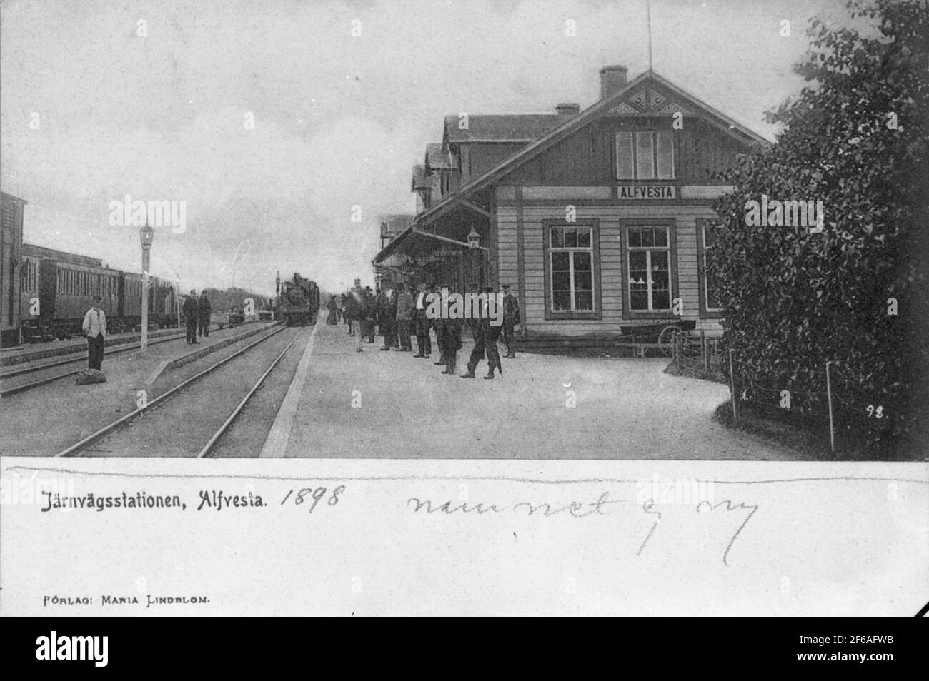 Alvesta station with arriving steam train Stock Photo - Alamy