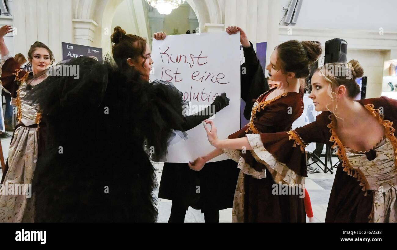Artists making signatures during the exhibition."Albrecht Durer ...