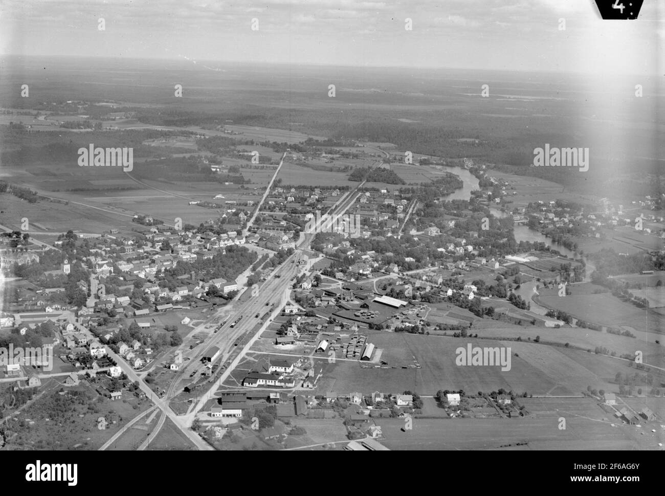 Aerial view of station Stock Photo - Alamy