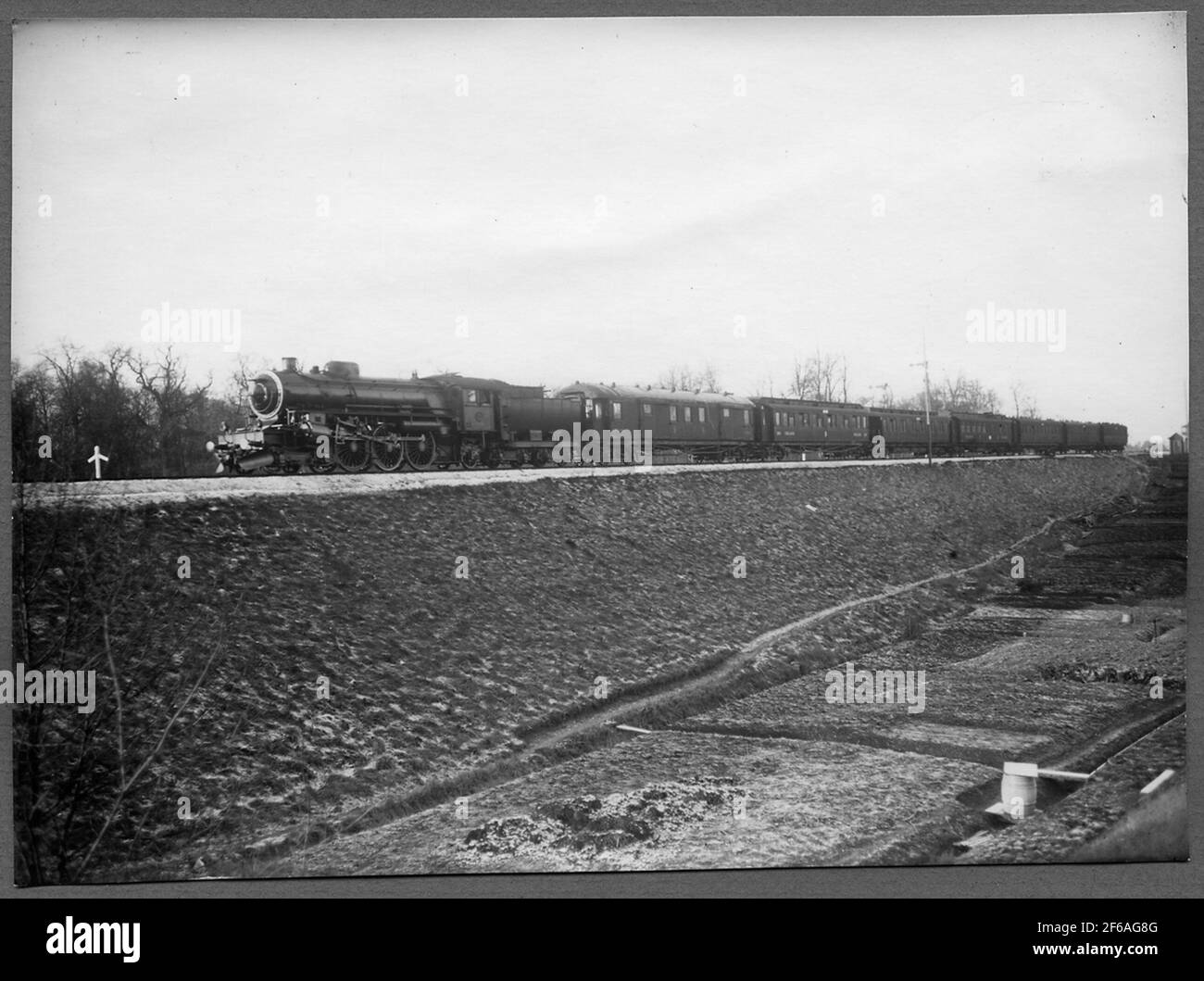 The state railways, SJ F 1205 with kind train 9 towards Gothenburg on ...