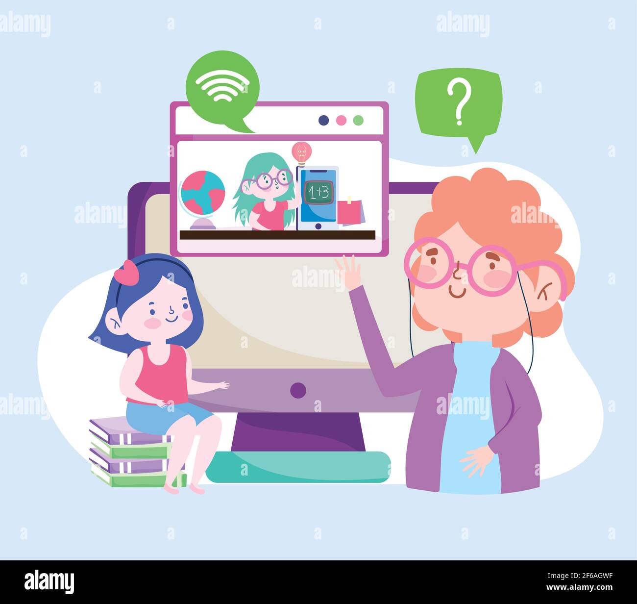 Pupils home Stock Vector Images - Alamy