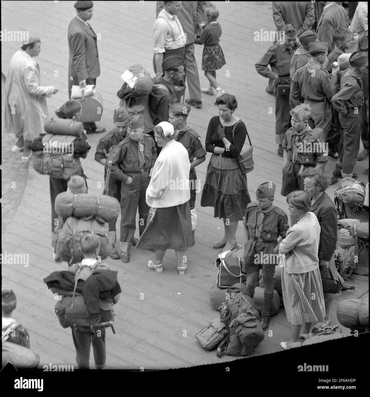 Scouts outside the main entrance to Stockholm Central Stock Photo - Alamy