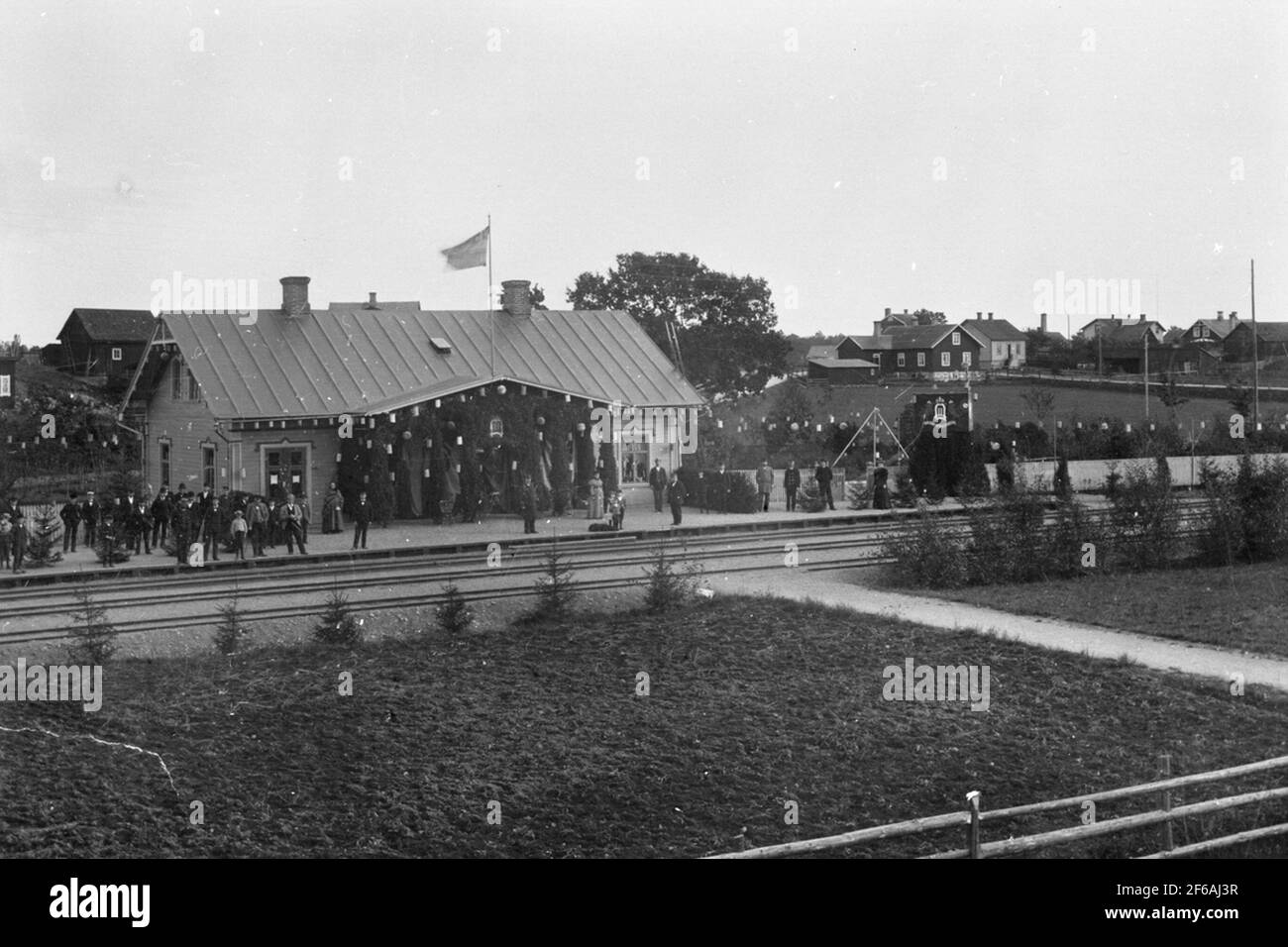 Old station in Brakne-Hoby Stock Photo - Alamy