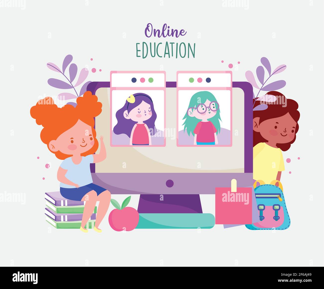 online education childrens computer class Stock Vector Image & Art - Alamy