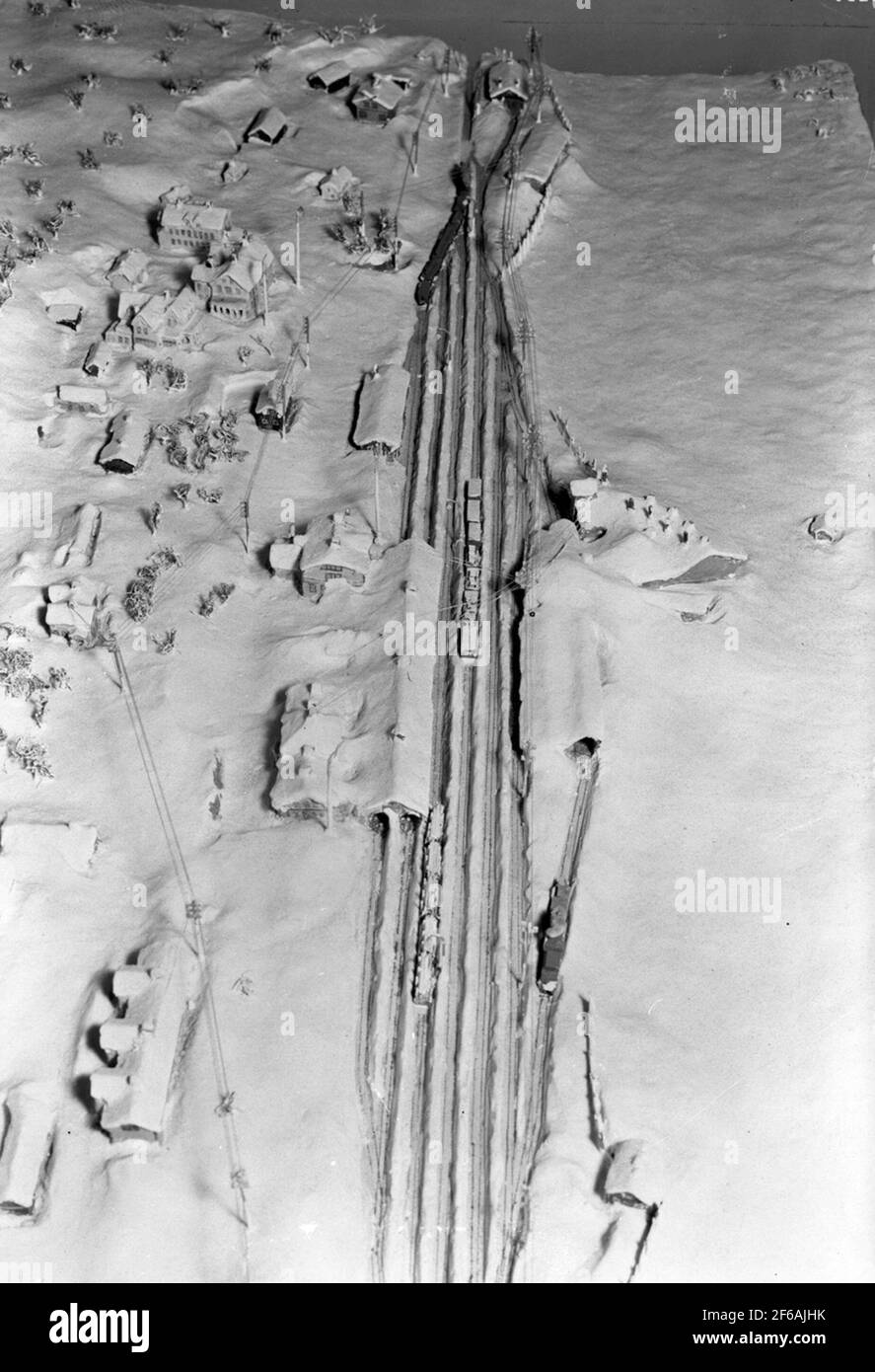 Model of Storlien after snowfall; Railway museum Stock Photo - Alamy