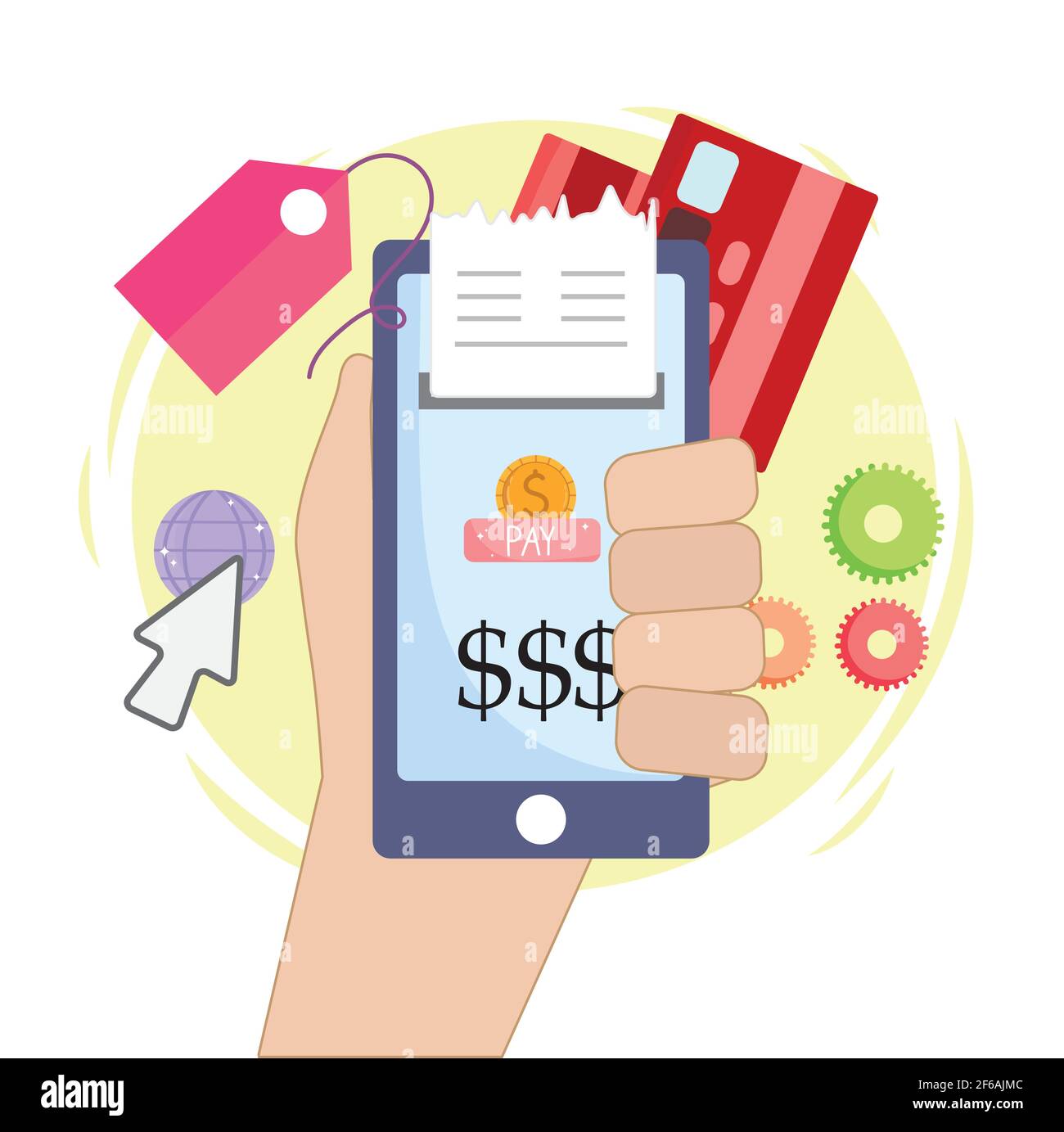 online payment electronic bill notification Stock Vector Image & Art ...