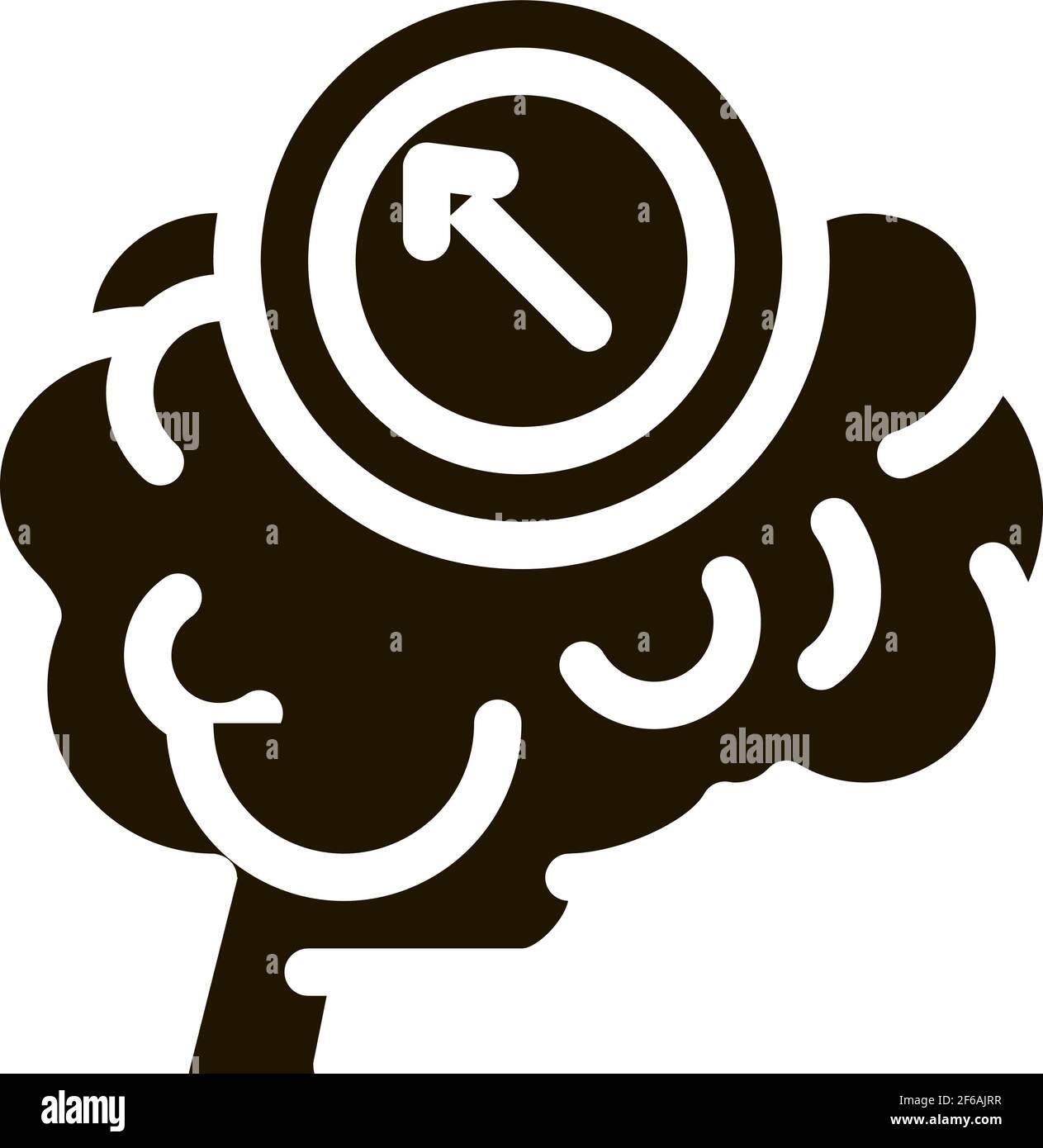 brain mind compass icon Vector Glyph Illustration Stock Vector Image ...