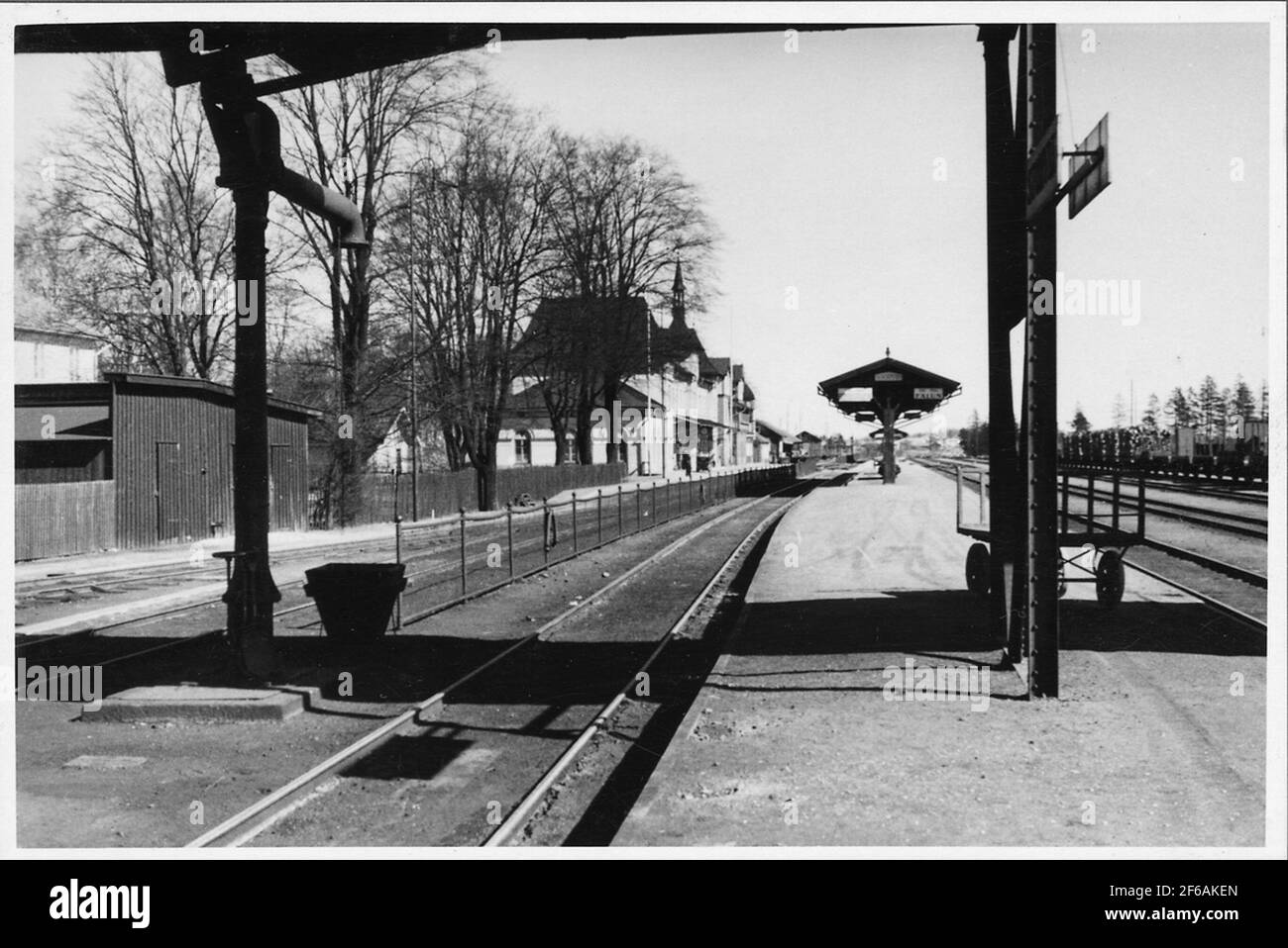 Station area in Storvik Stock Photo - Alamy