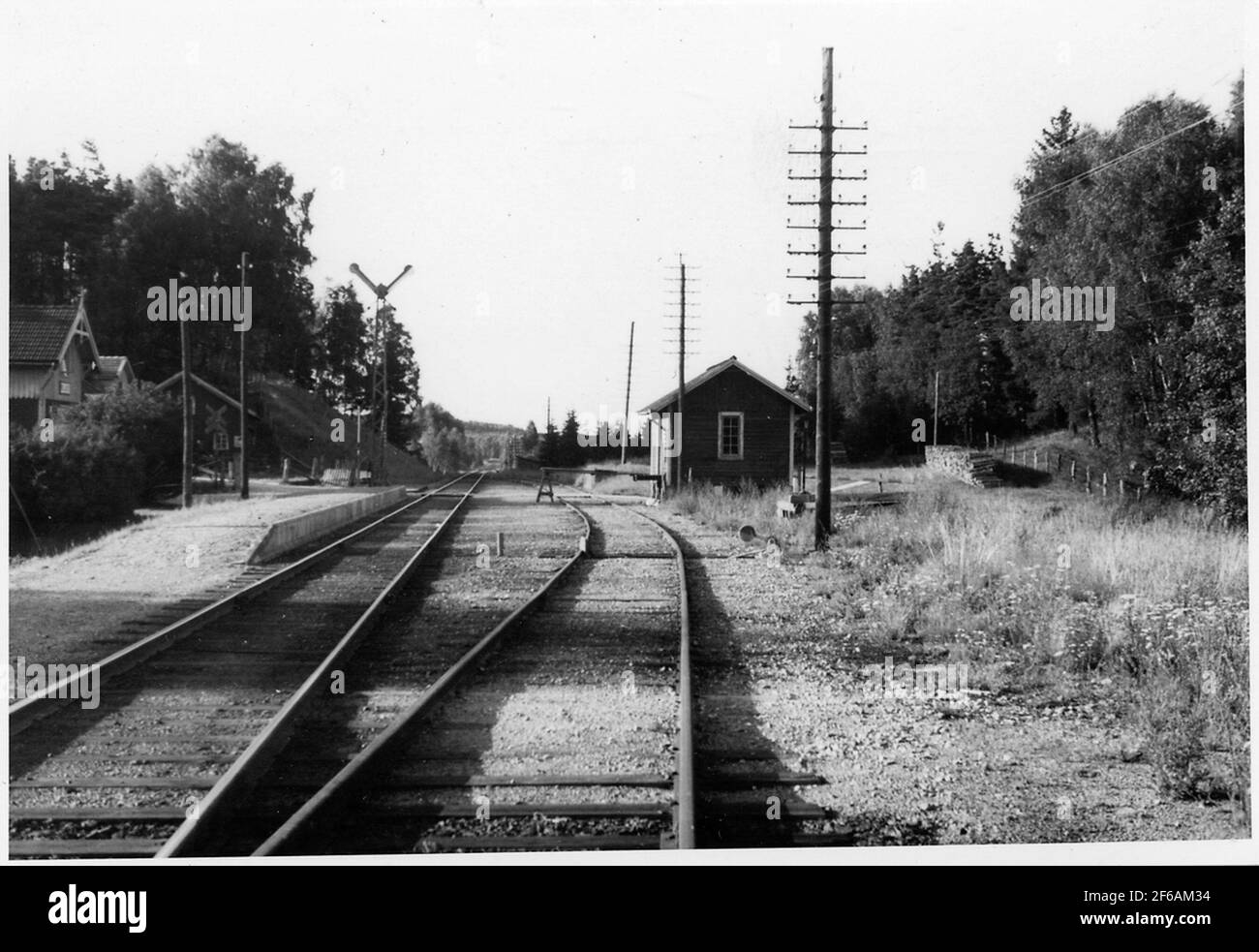 Mollaryd station area, in the direction of Herrljunga Stock Photo - Alamy