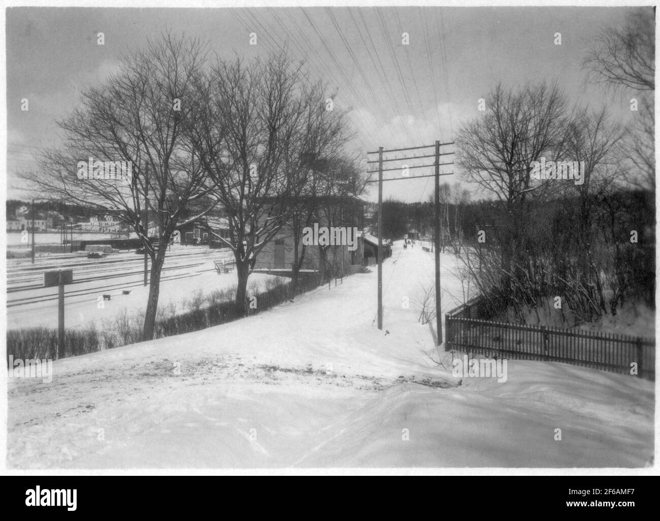 View of Boxholm Station in the 1920s Stock Photo - Alamy